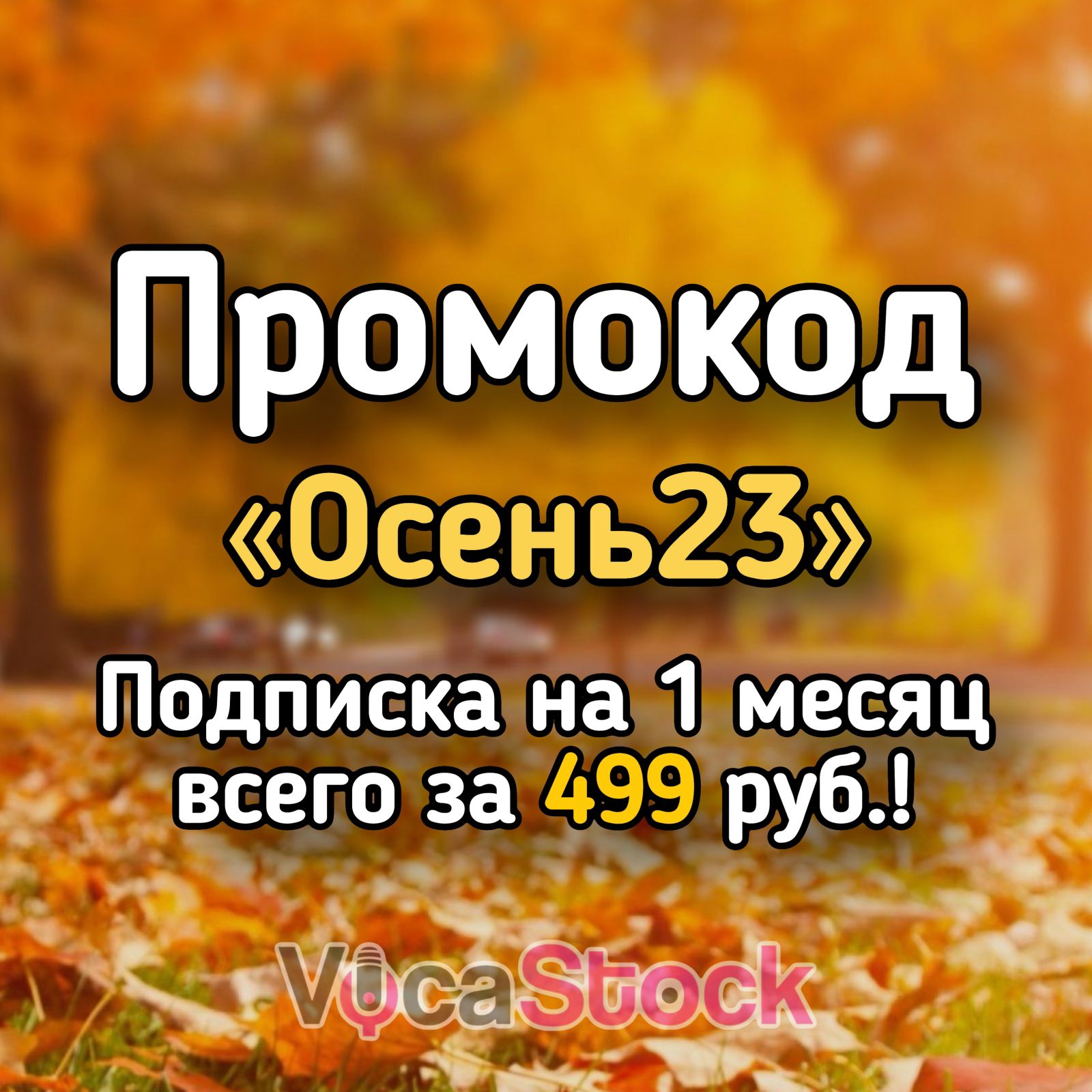 Продлеваем промокод на осень! - VocaStock
